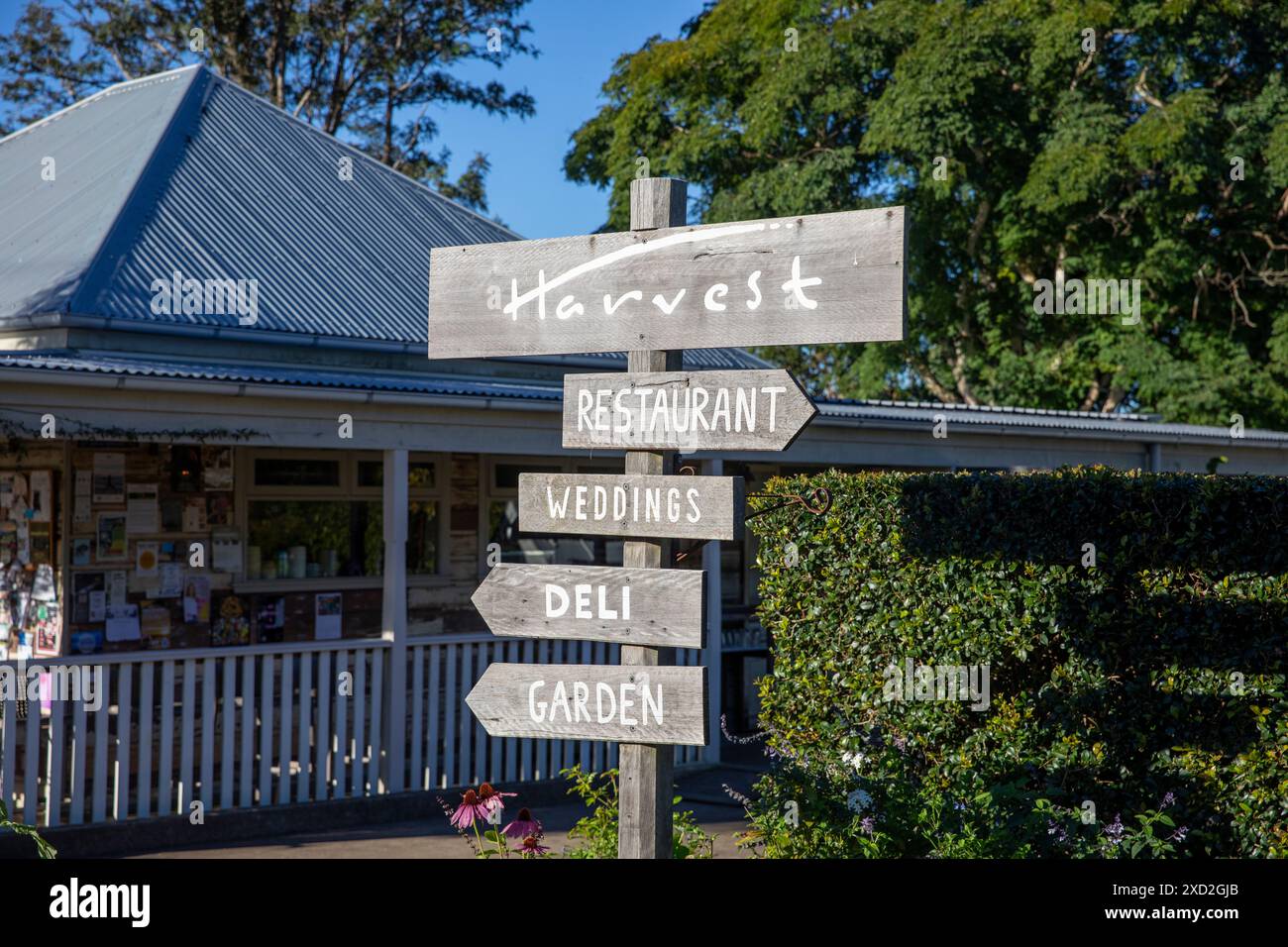 Newrybar Australia, Harvest restaurant and delicatessen deli, timber ...
