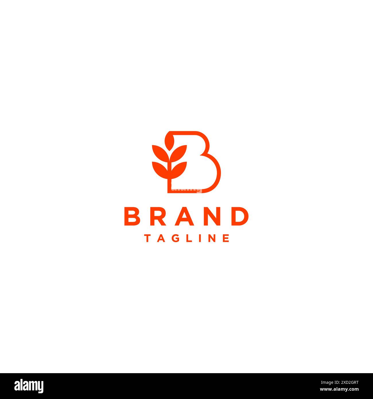 Letter B Logo Design and Grain Icon. Simple logo design of grain icon ...