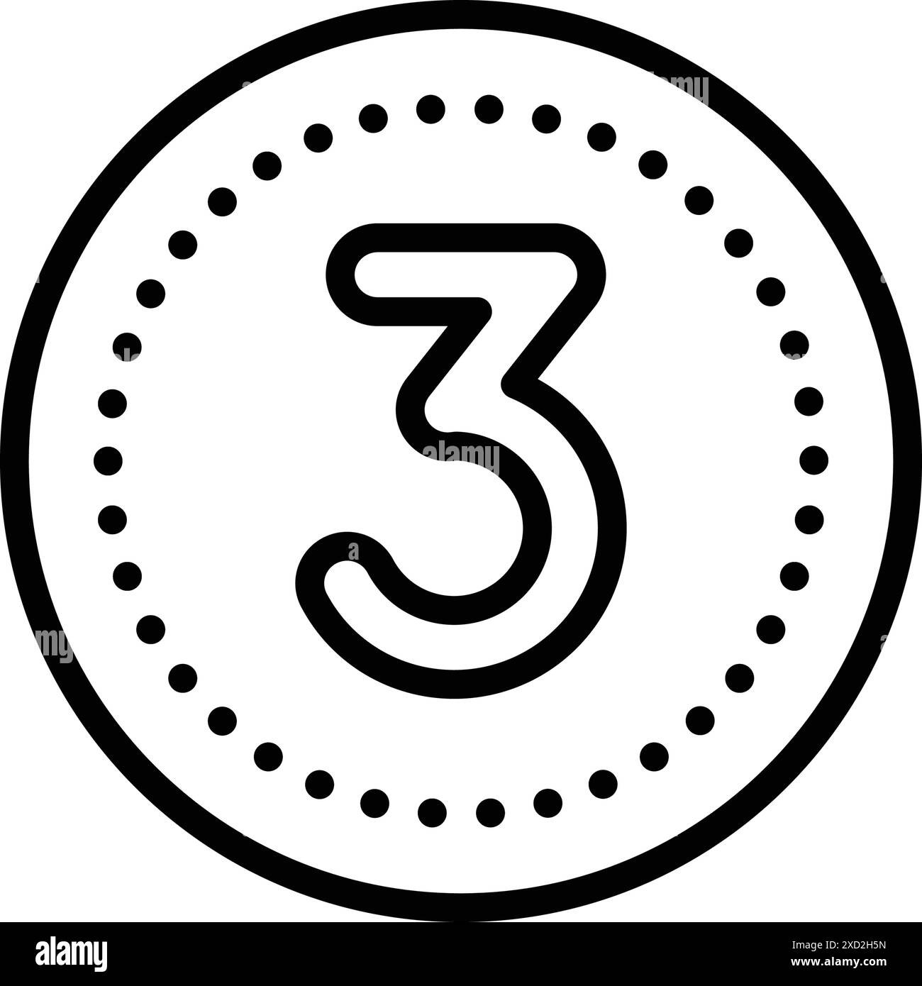 Icon for three,digit Stock Vector Image & Art - Alamy