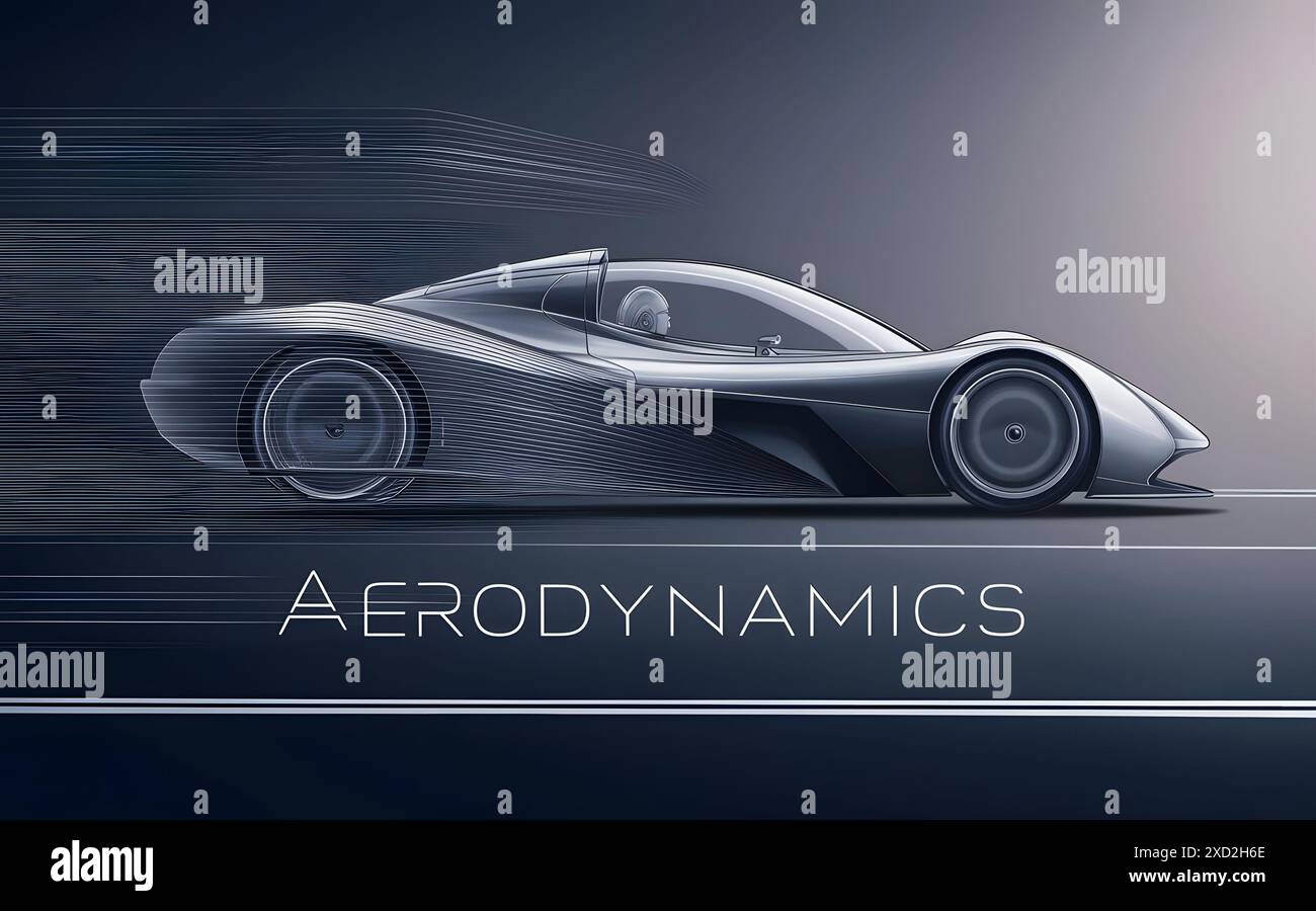 AI-generated illustration of a sleek, aerodynamic sports car with ...