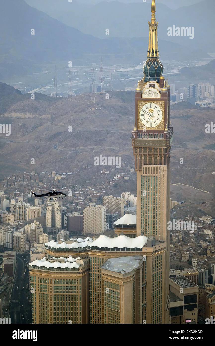 Mecca, Saudi Arabia. 14th June, 2024. Security helicopter over the ...