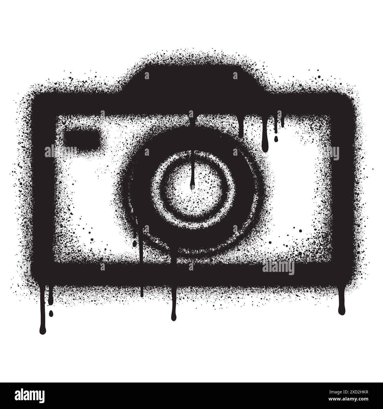 Spray Painted Graffiti Camera Sprayed isolated on white background ...