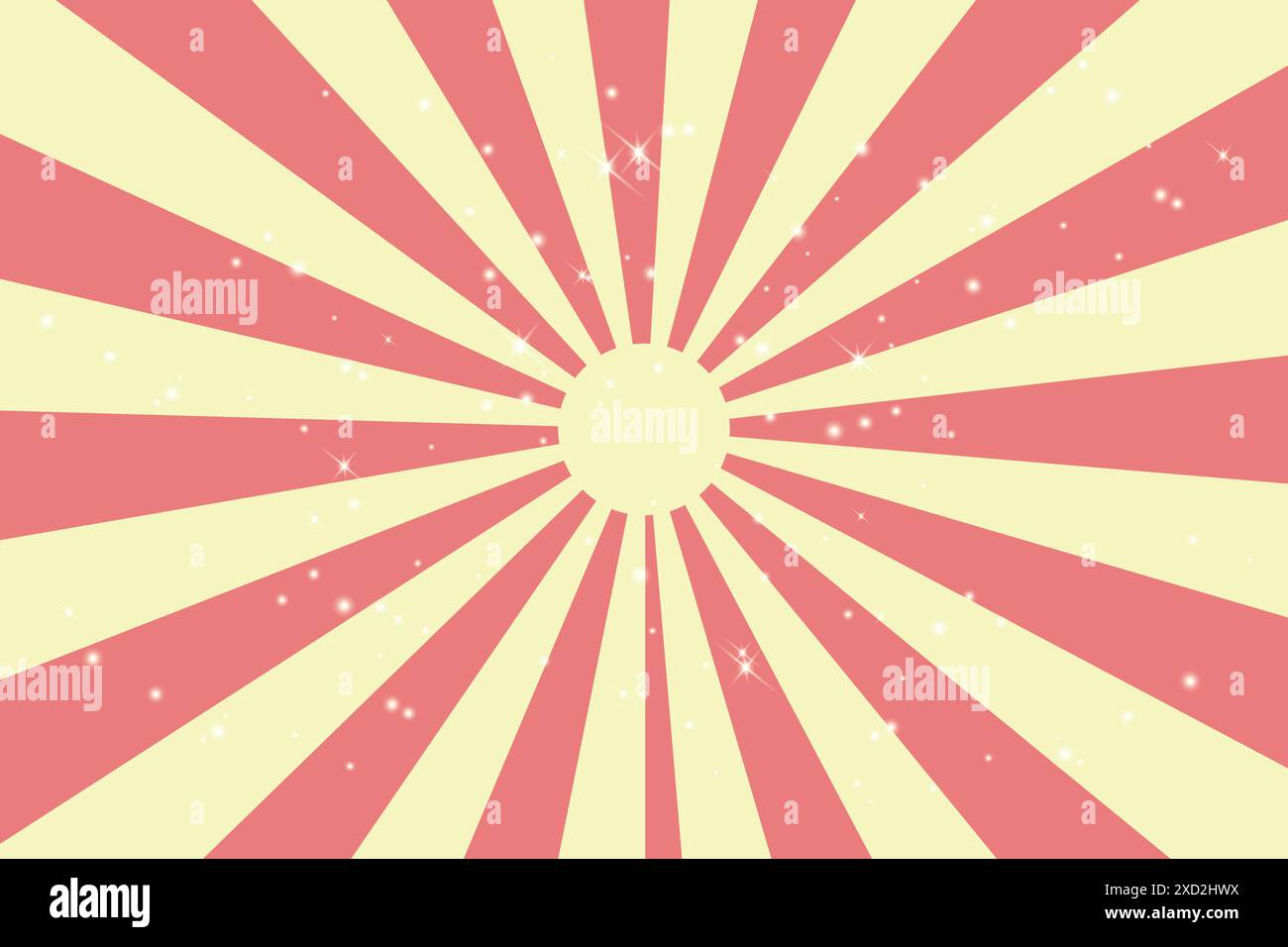 Candy sunburst pink background. Abstract cream sunbeams. Circus background and spiral retro rays ...