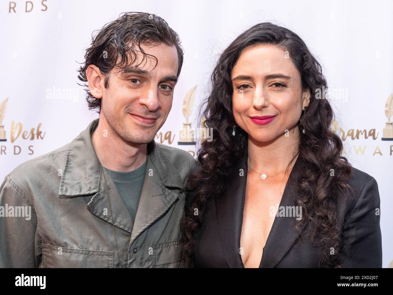 Justin Levine and Danya Taymor attend the 2024 Drama Desk Awards at NYU ...