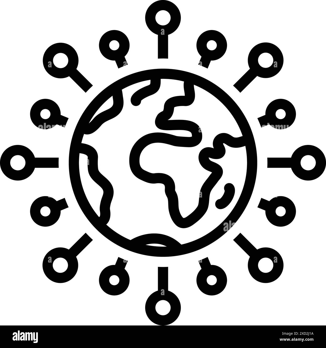 Icon for throughout,everywhere Stock Vector Image & Art - Alamy