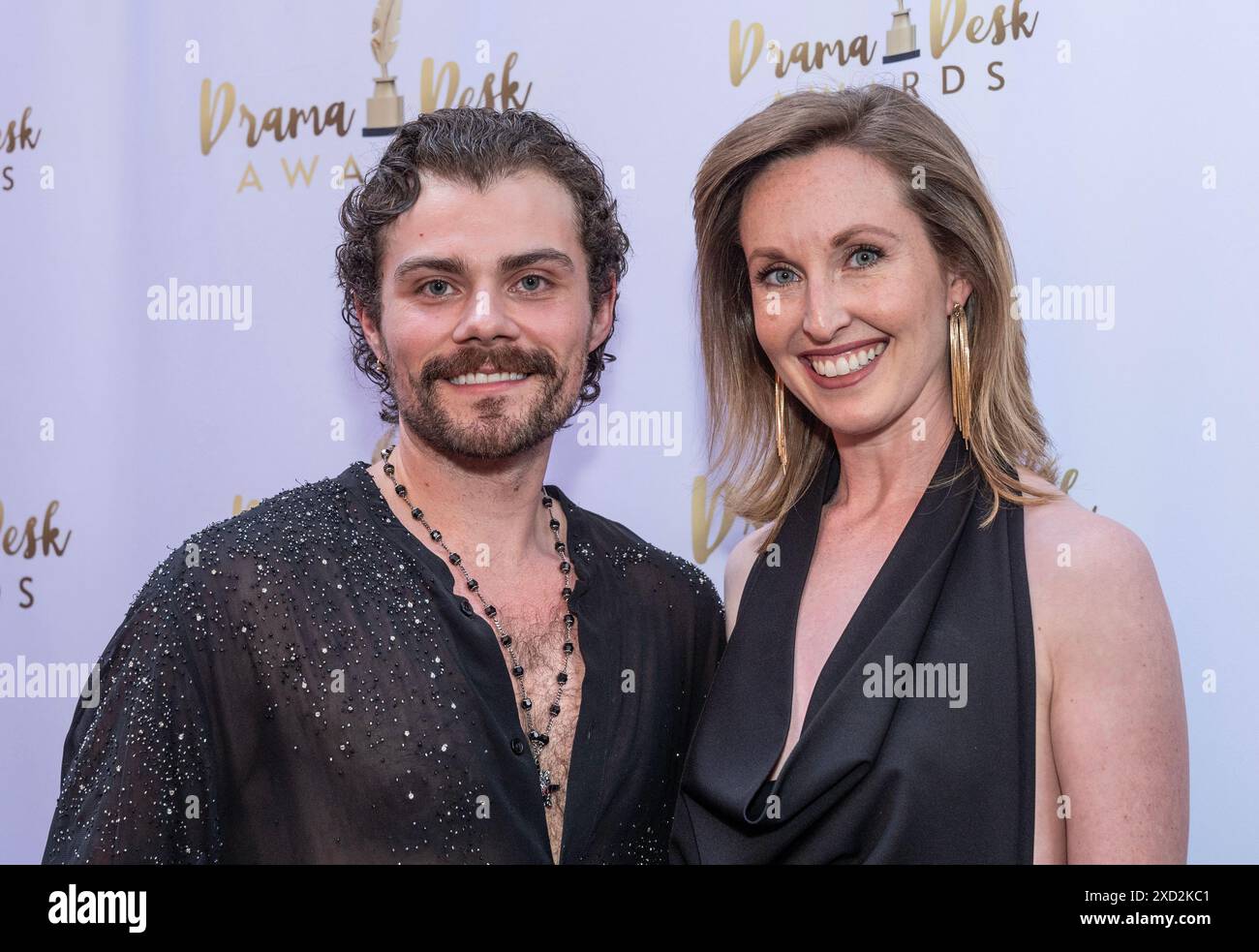Robert Pickens and Katie Gell attend the 2024 Drama Desk Awards at NYU ...