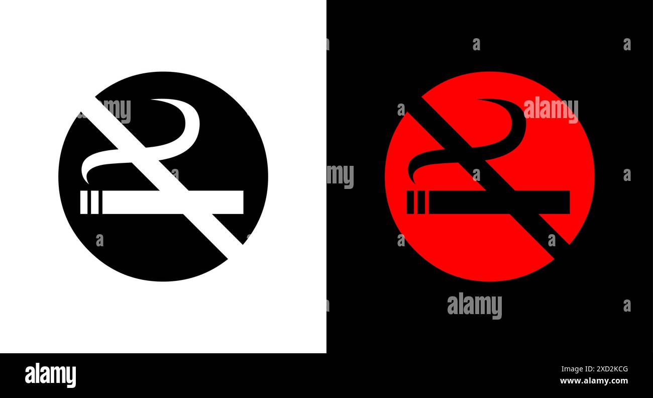No smoking sign with negative space Stock Vector Images - Alamy