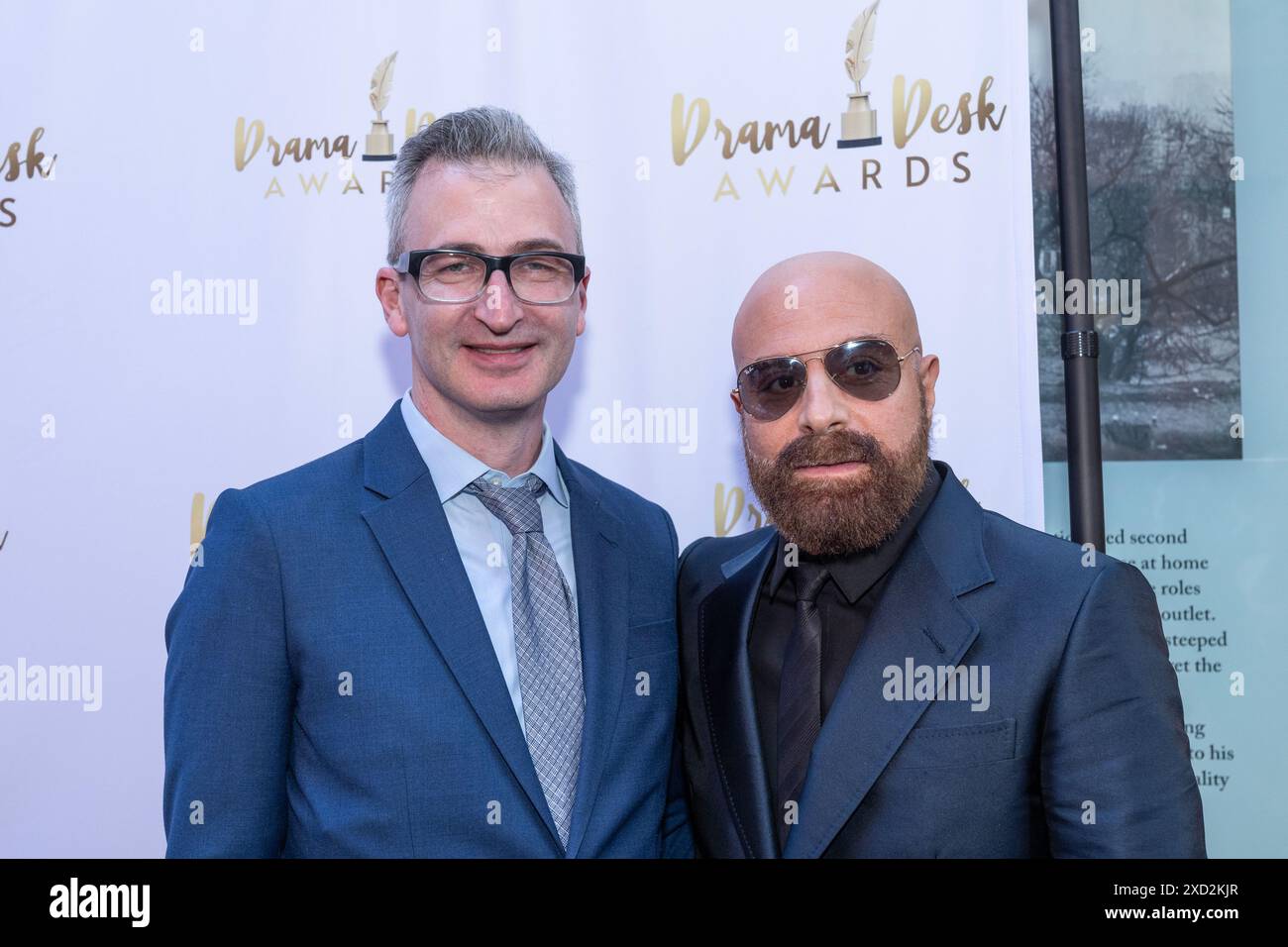 Daniel Aukin and David Adjmi attend the 2024 Drama Desk Awards at NYU ...