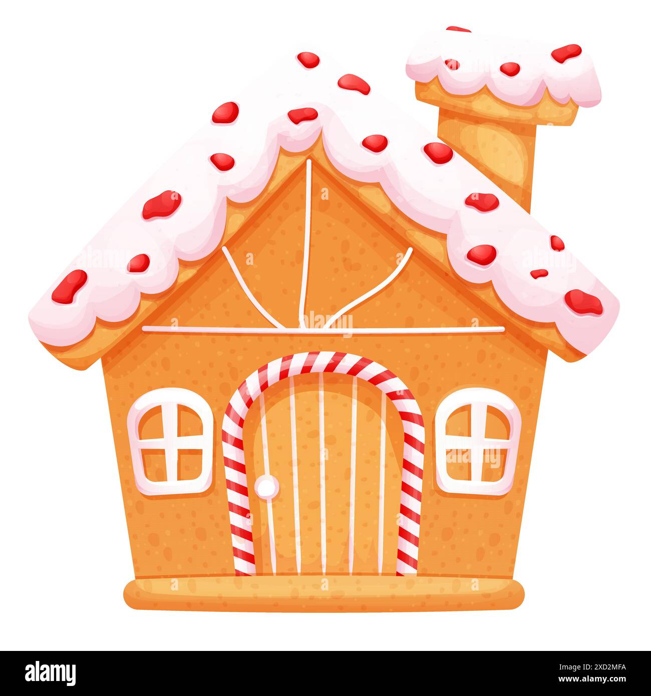 Gingerbread house with wonder door and windows cute ornament and sweets ...