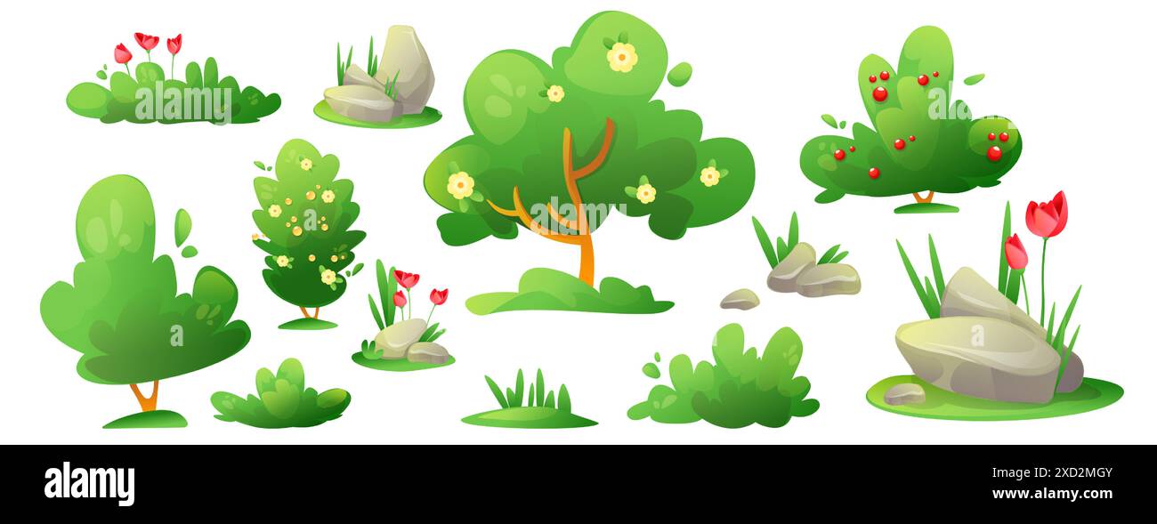 Collage flowers trees Stock Vector Images - Alamy