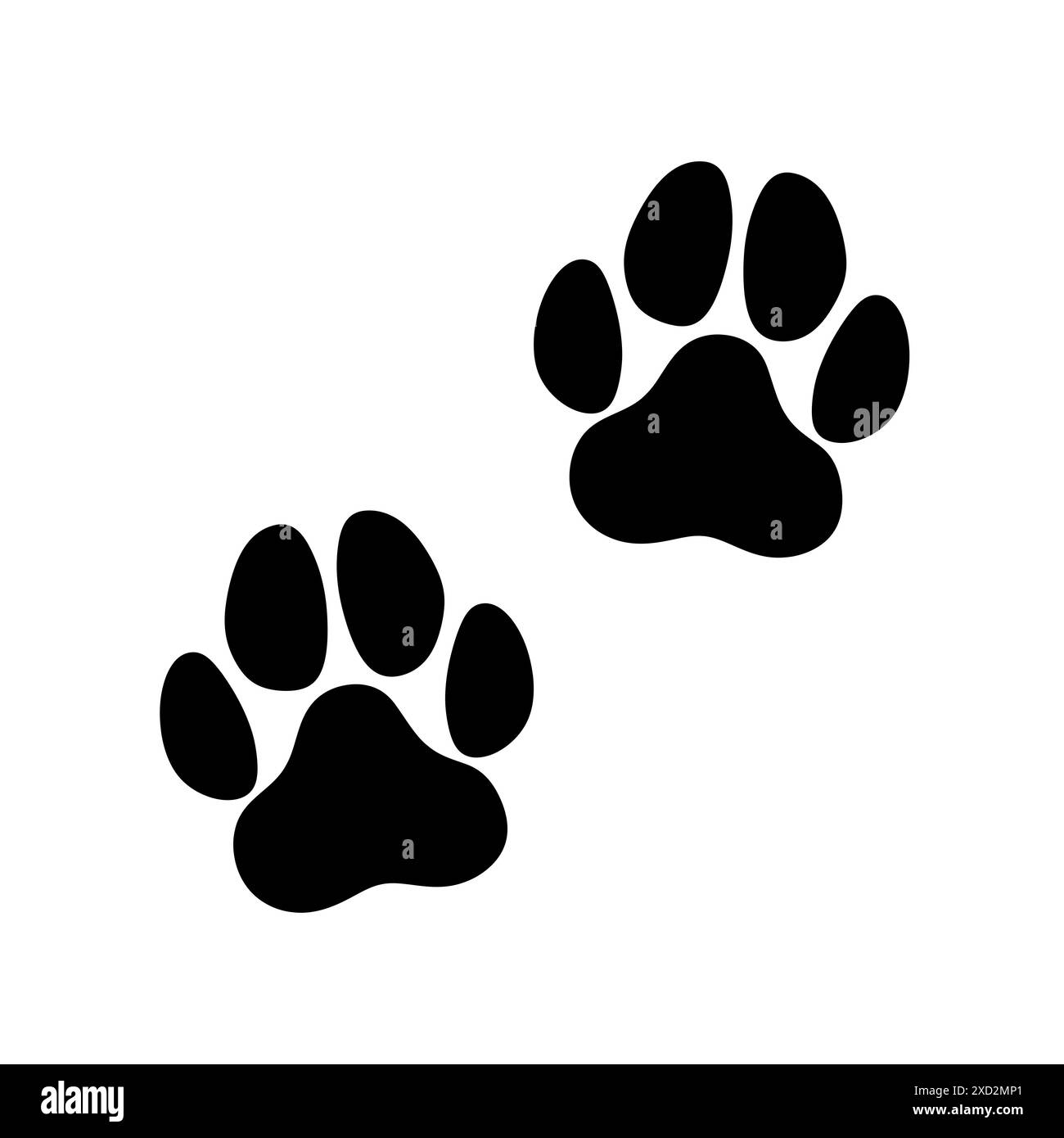 Black paw prints animal track shape icon sign design element Stock ...