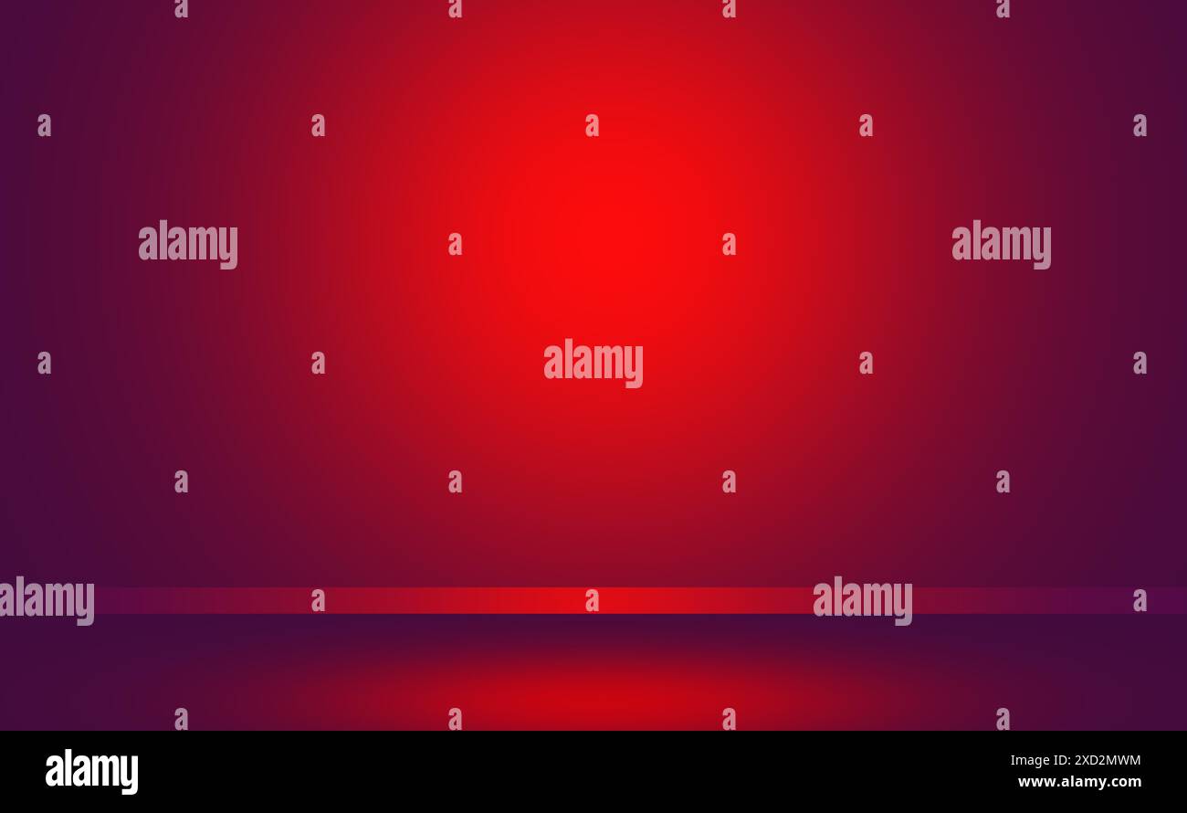 Red studio room background with lighting with an empty space for the ...
