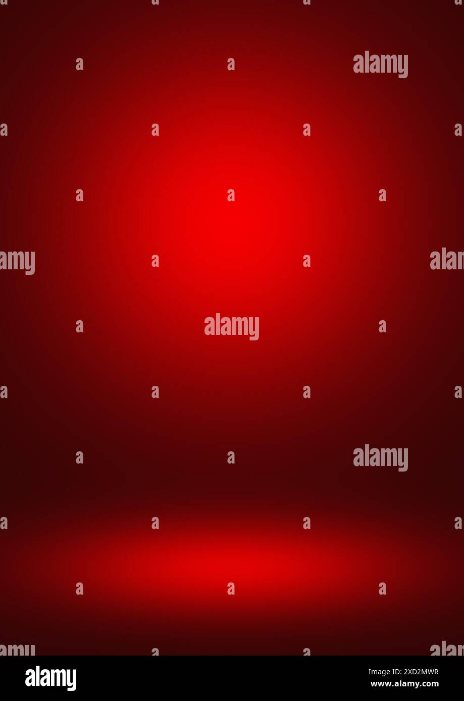 Red empty studio room background design template with light effect for ...