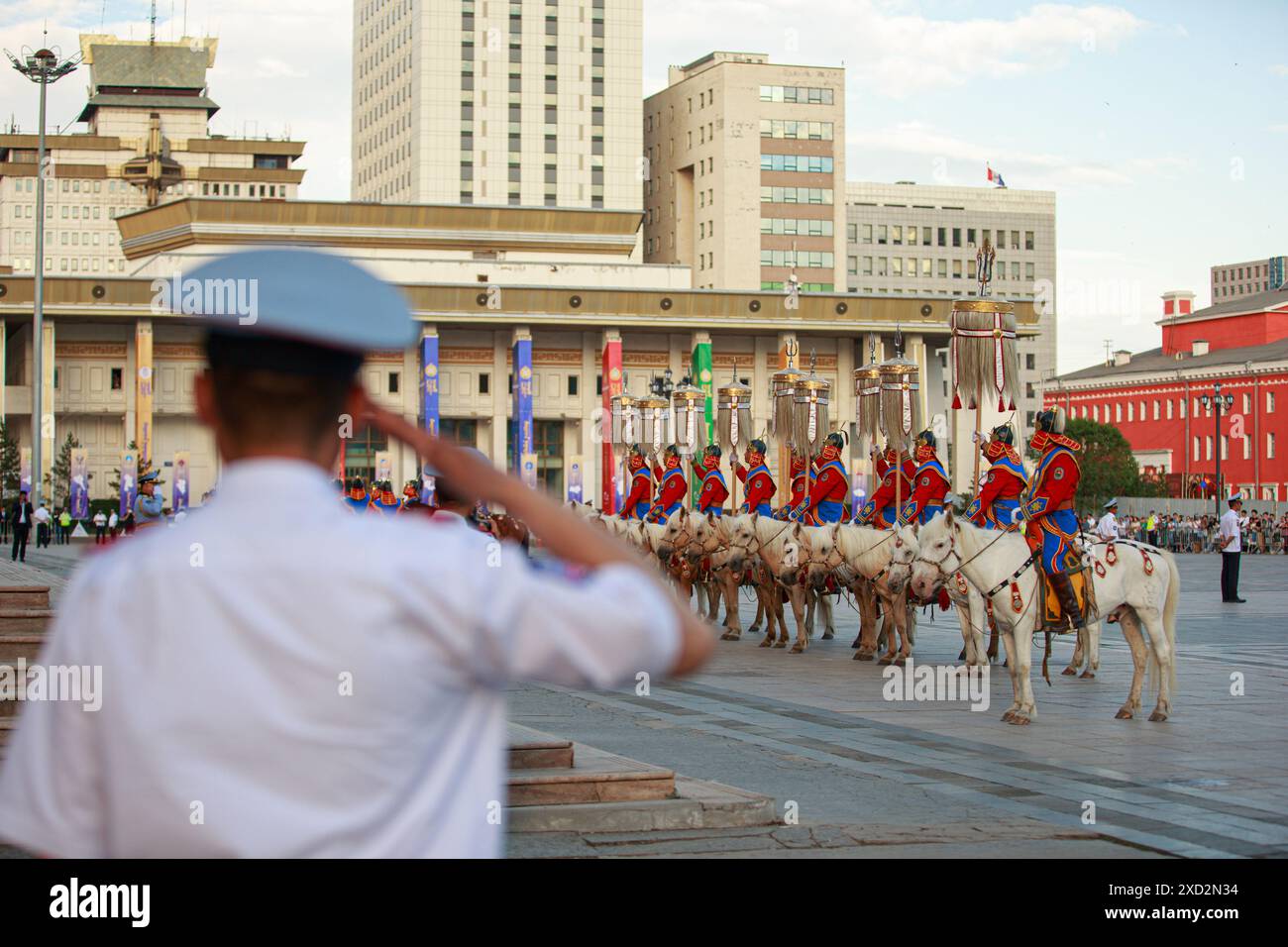 Ulaanbaatar, Mongolia. 10th Jul, 2023. Ceremony of raising the Nine ...