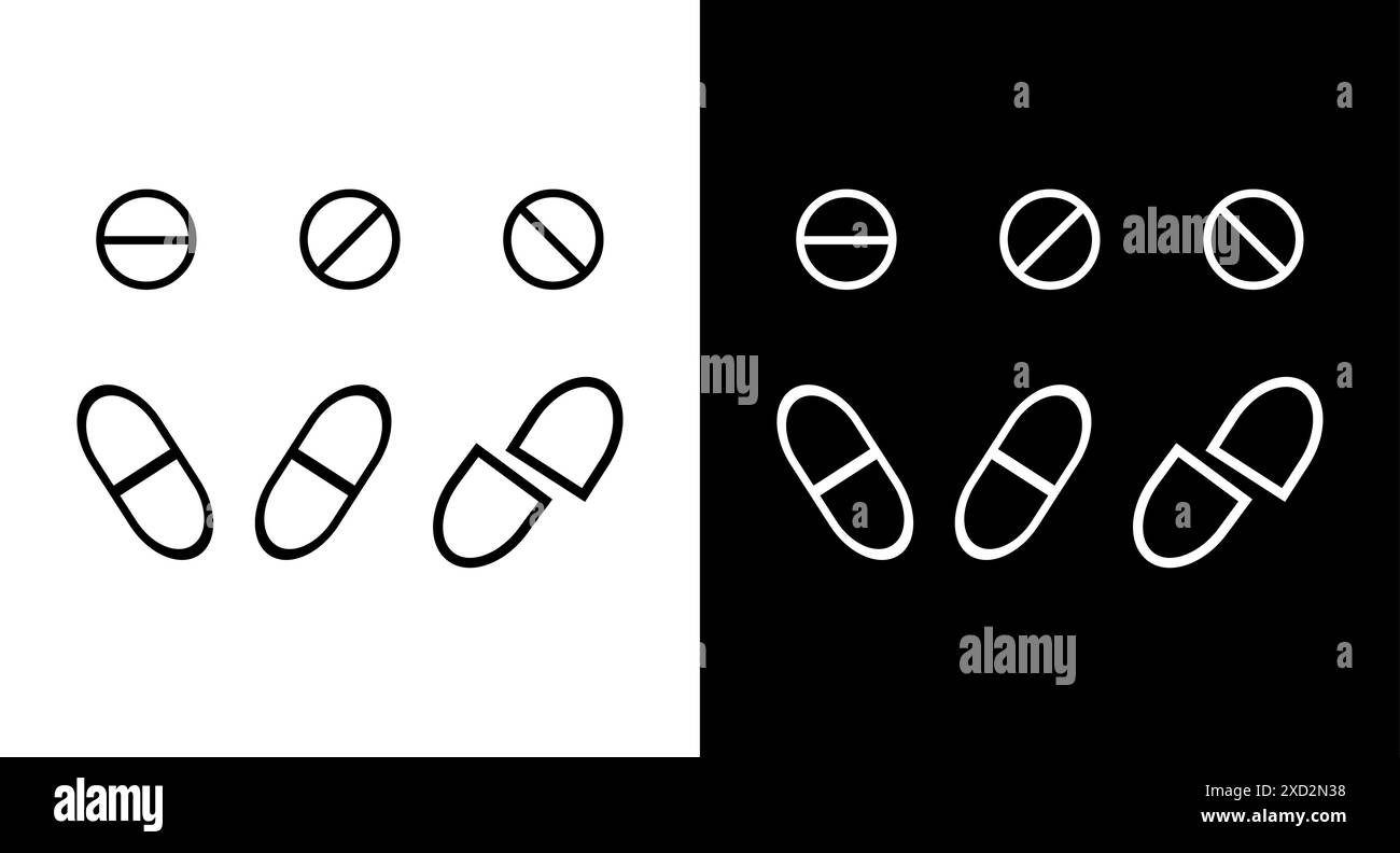Vector pills icon set medicament and pharmaceutical symbol Stock Vector ...