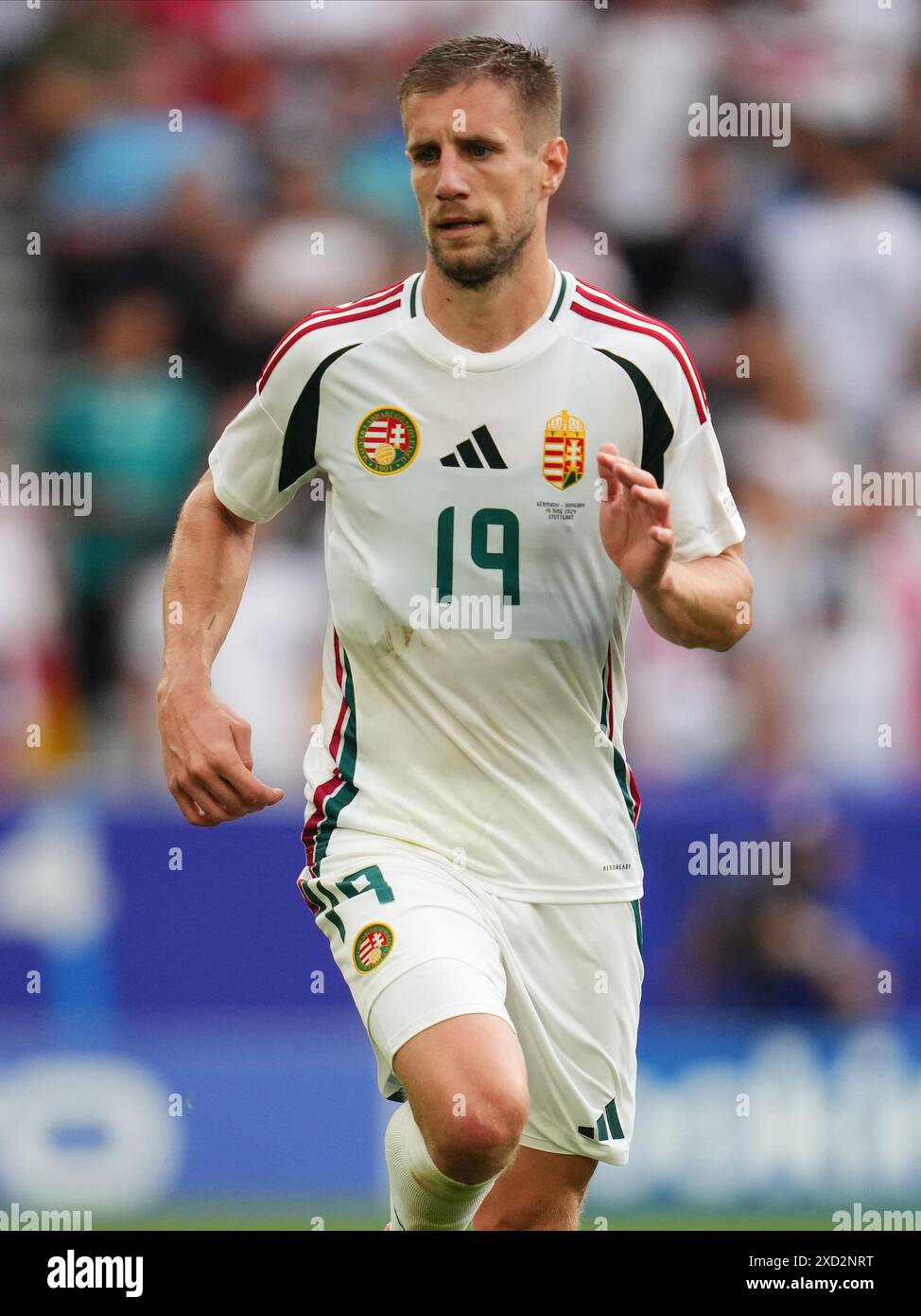 Stuttgart, Germany. 19th June, 2024. Barnabas Varga of Hungary during ...