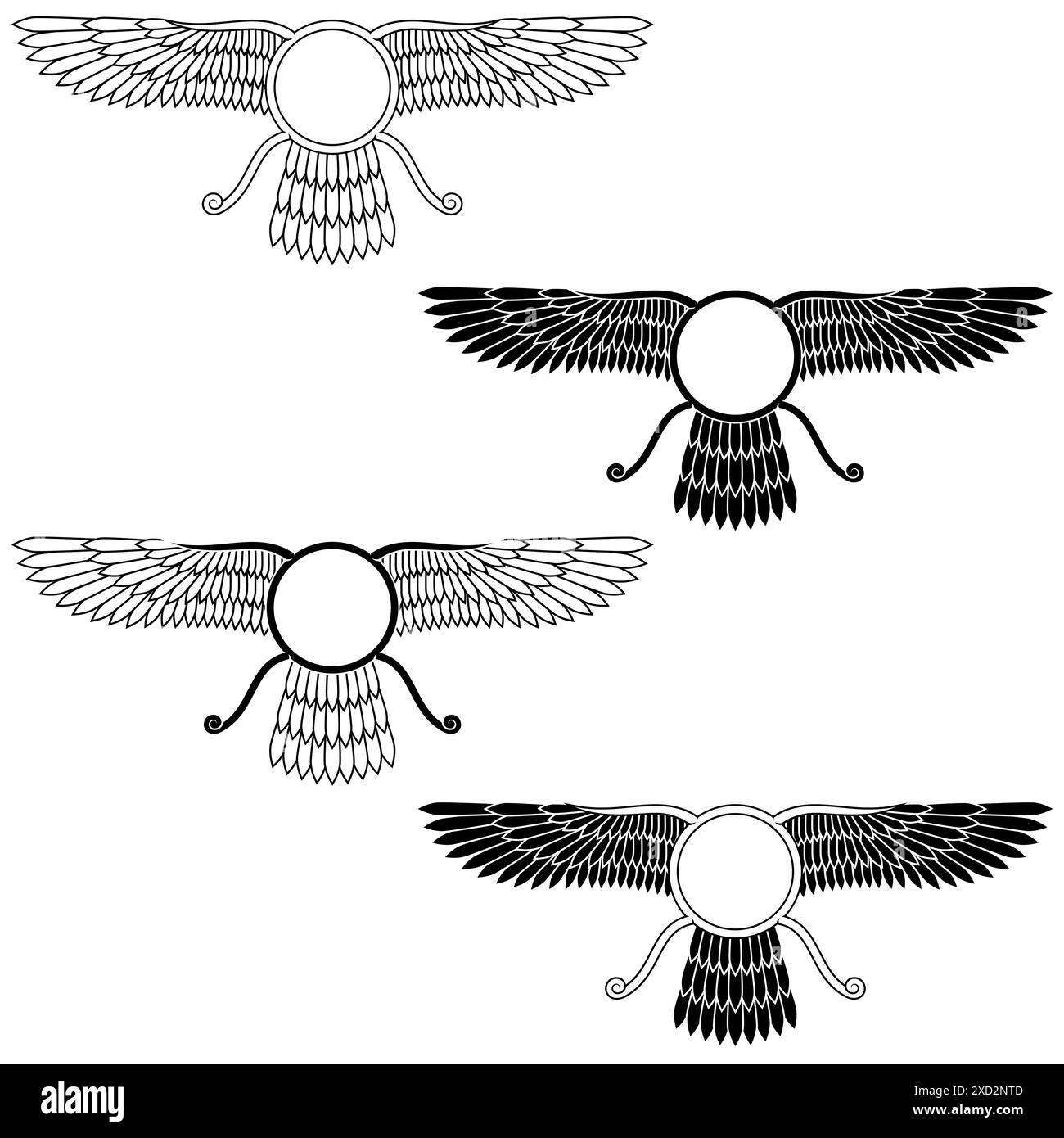 Vector design of Faravahar symbol, symbol of Zoroastrian religion ...