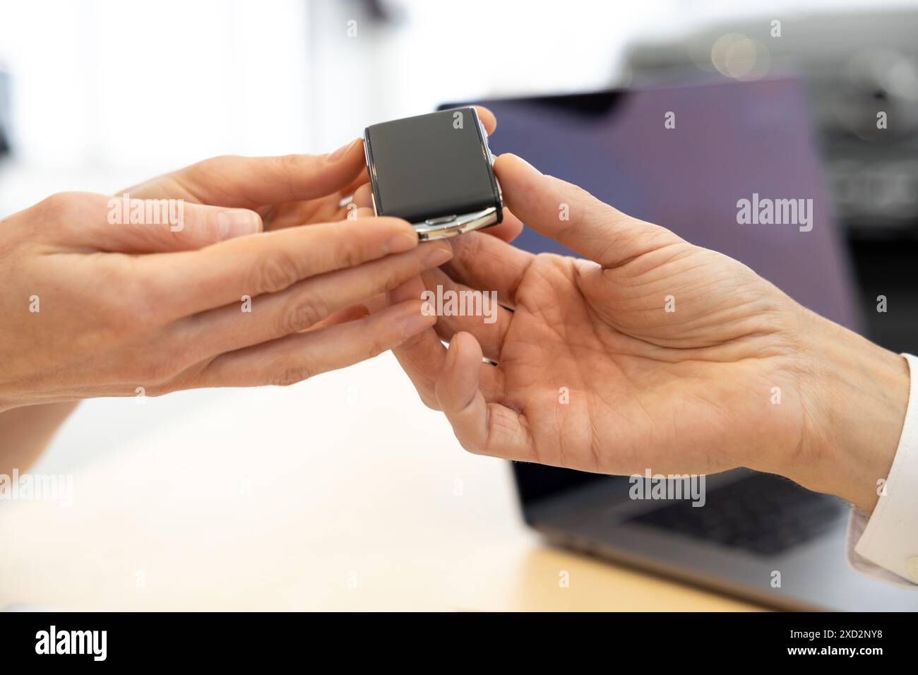 Vehicle dealer passing keys hi-res stock photography and images - Alamy