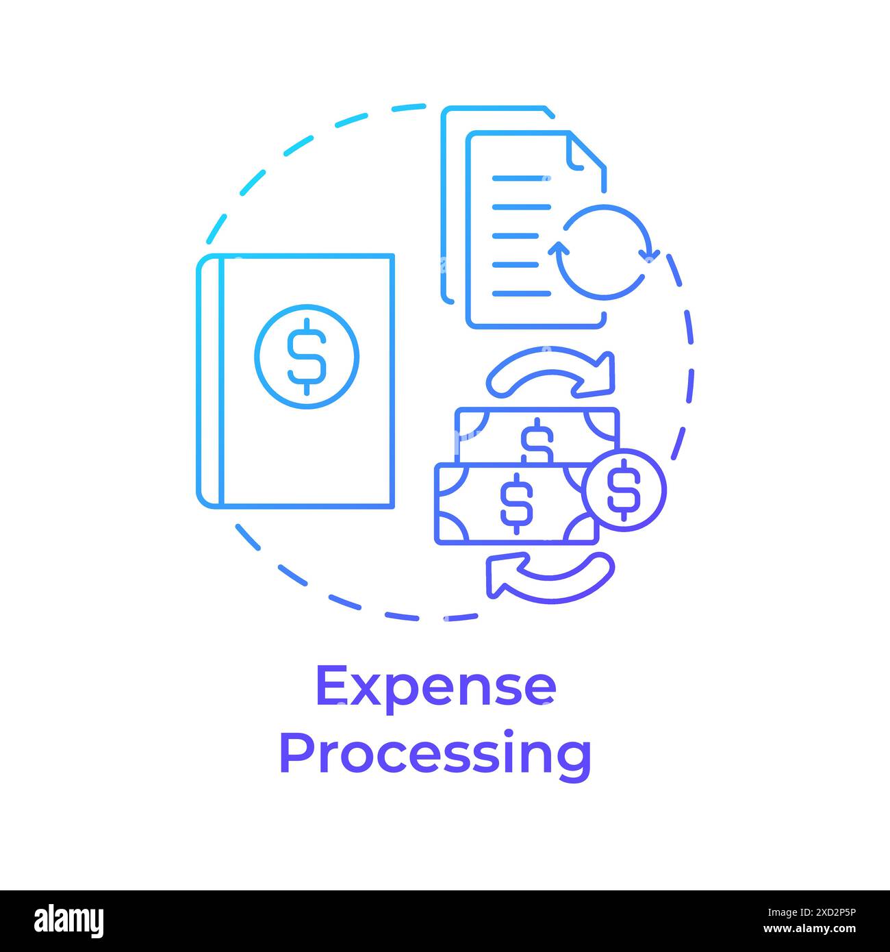 Expense processing blue gradient concept icon Stock Vector Image & Art ... Expense processing blue gradient concept icon Stock Vector Image & Art ...