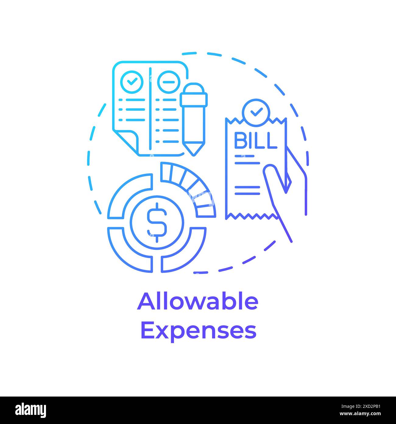 Allowable expenses blue gradient concept icon Stock Vector Image & Art - Alamy