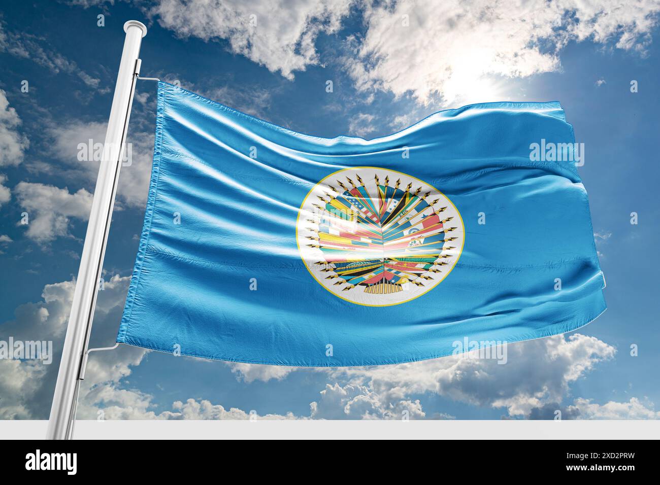 flag The Organization of American States flag OEA Stock Photo - Alamy