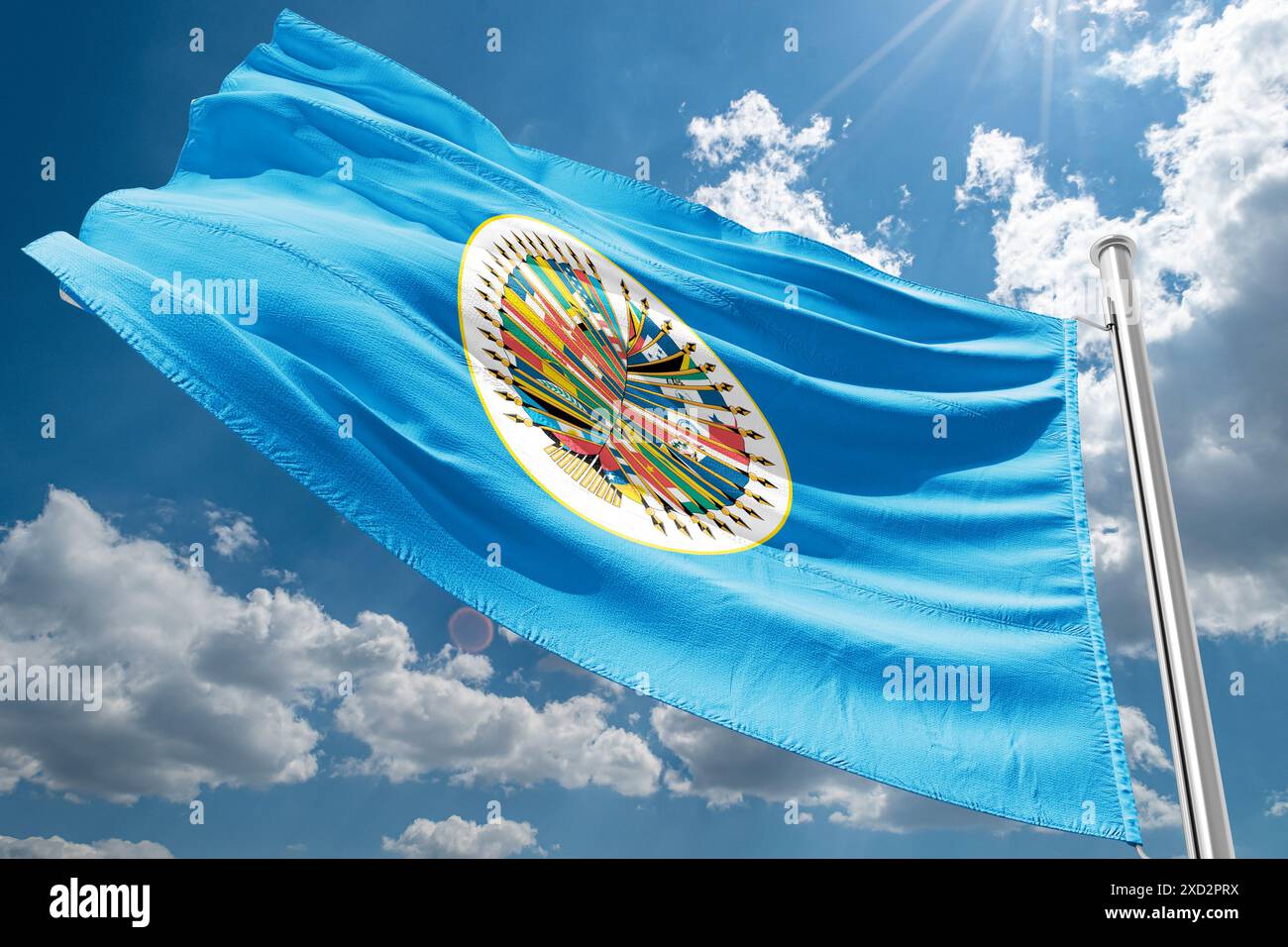 flag The Organization of American States flag OEA Stock Photo - Alamy