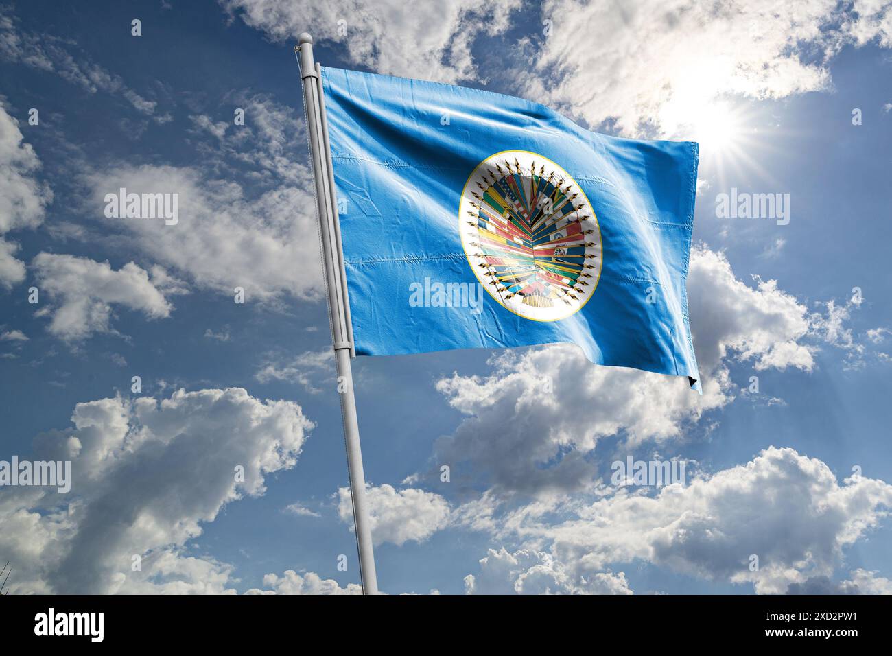 flag The Organization of American States flag OEA Stock Photo - Alamy