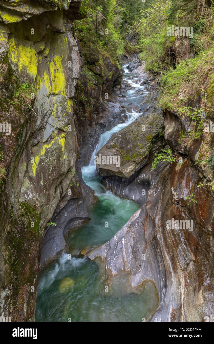 Passer gorge in Passeiertal valley, South Tyrol, Italy Stock Photo - Alamy