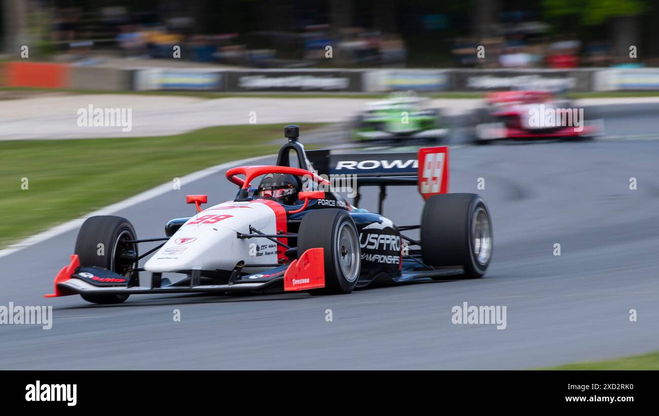 June 09, 2024: INDY NXT HMD Motorsports car driven by #99 Myles Rowe ...