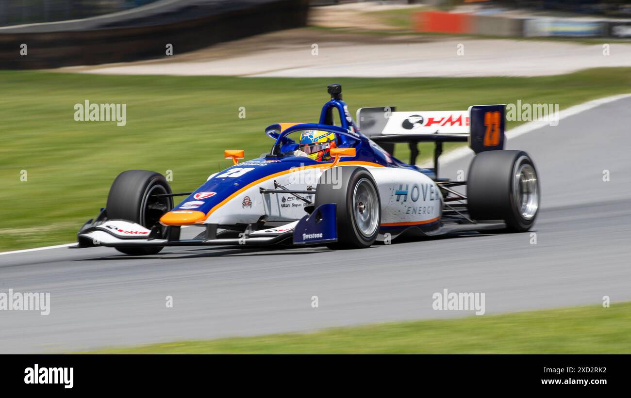 June 09, 2024: INDY NXT HMD Motorsports car driven by #23 Jonathan ...