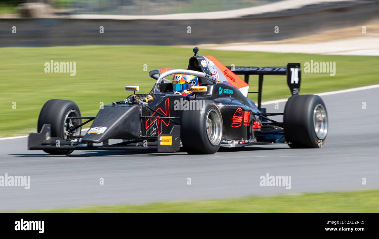 June 09, 2024: USF Pro 2000 BN Racing car driven by #74 Nicolas ...
