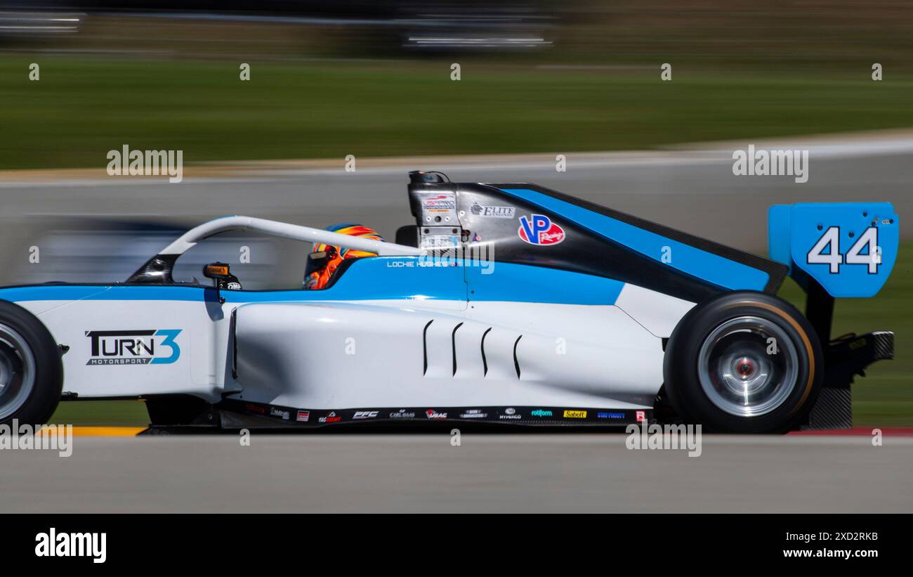 June 09, 2024: USF Pro 2000 Turn 3 Motorsport car driven by #44 Lochie ...