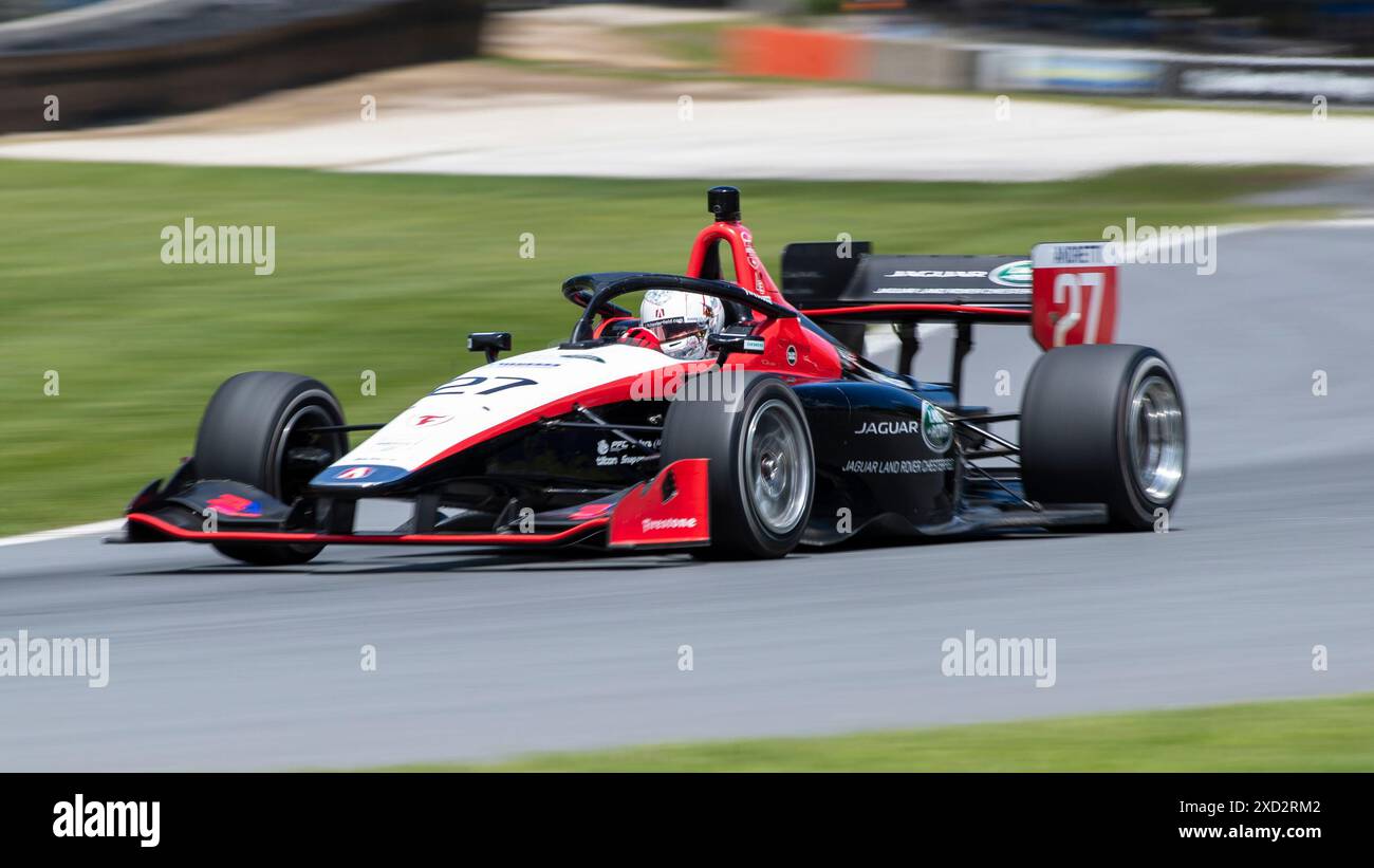 June 09, 2024: INDY NXT Andretti Global car driven by #27 Bryce Aron ...