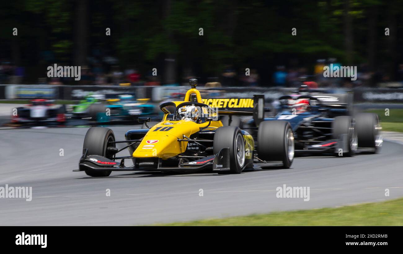June 09, 2024: INDY NXT HMD Motorsports car driven by #10 Reece Gold ...
