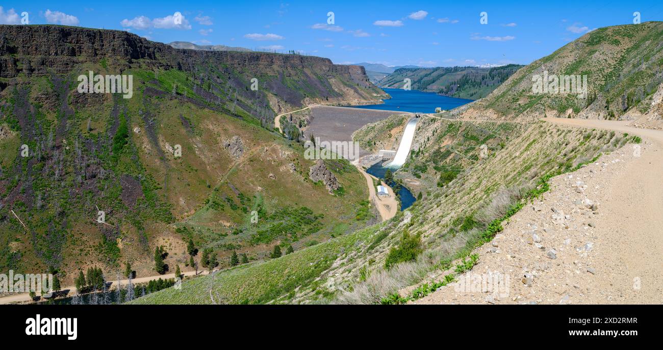 Panorama of Anderson Ranch Dam on the South Fork of the Boise River ...