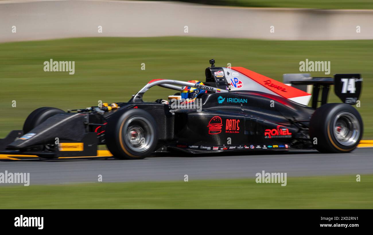 June 09, 2024: USF Pro 2000 BN Racing car driven by #74 Nicolas ...