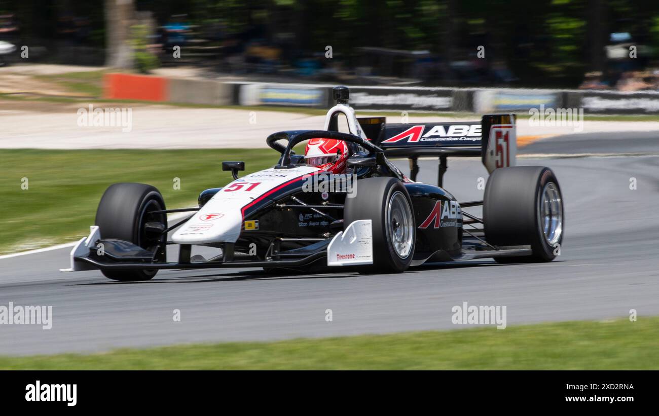 June 09, 2024: INDY NXT Abel Motorsports car driven by #51 Jacob Abel ...