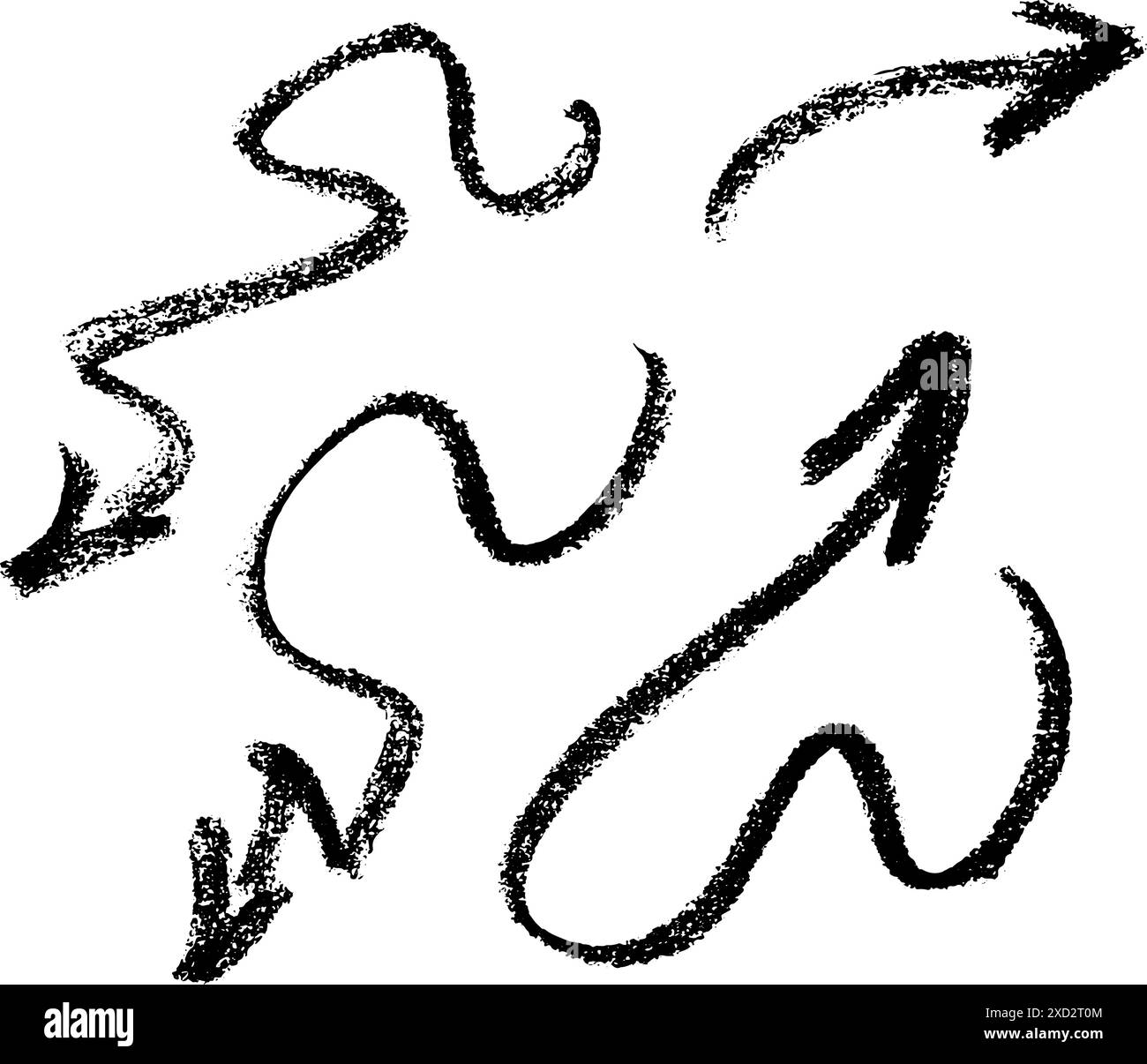 Hand Drawn Chalk Freehand Arrows Set Stock Vector Image & Art - Alamy