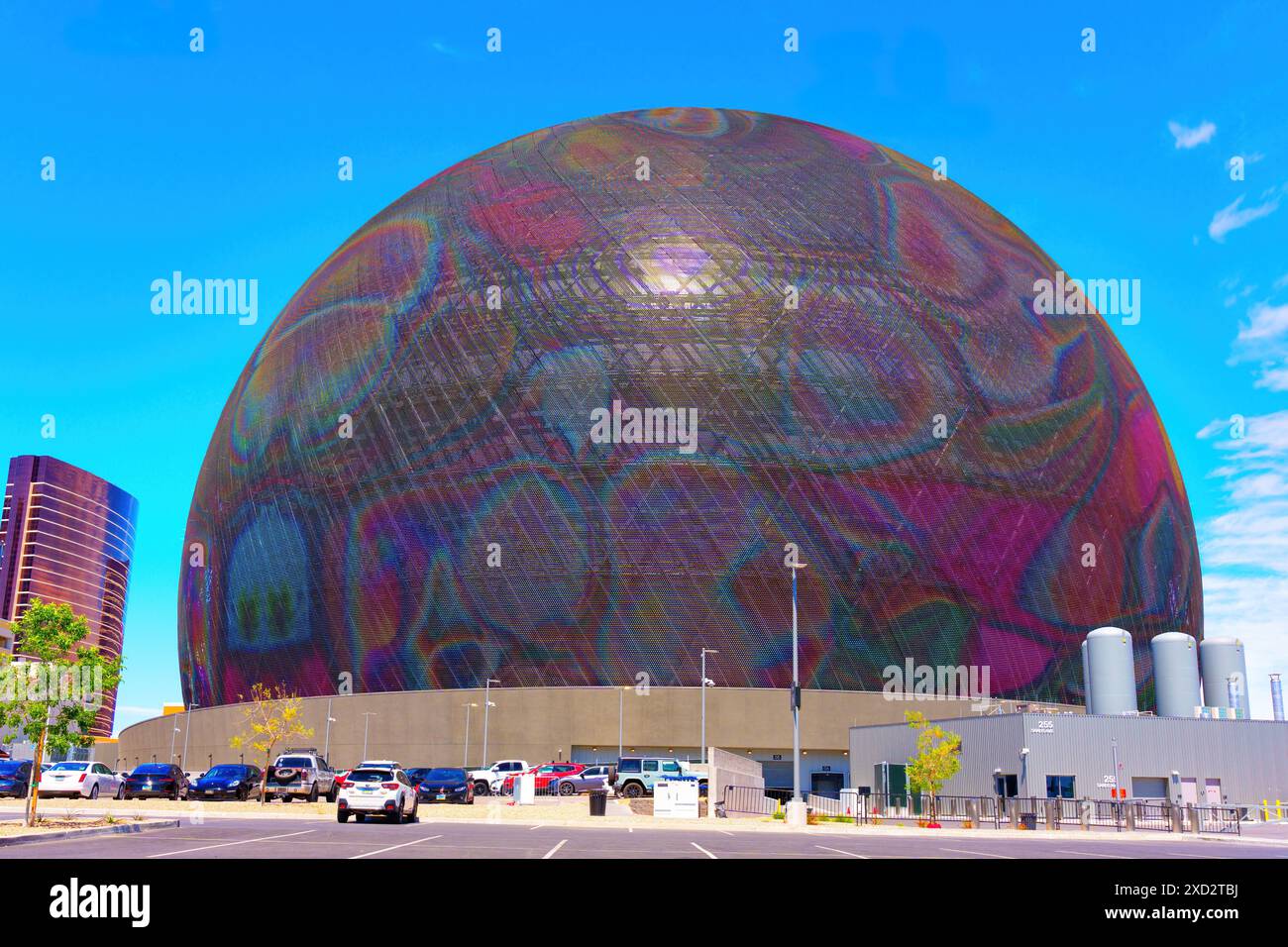 Las Vegas, Nevada - April 14, 2024: View of the gigantic Sphere's dome ...