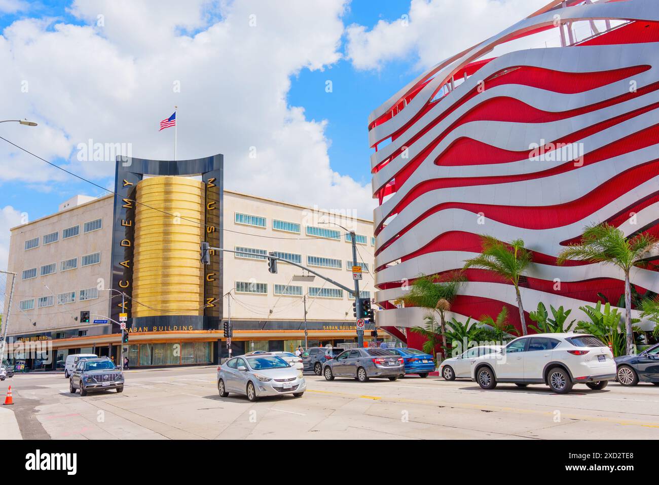 Los Angeles, California - April 4, 2024: Street view showing both the ...