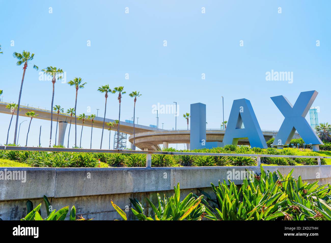 Los Angeles, California - April 8, 2024: LAX sign set against a ...