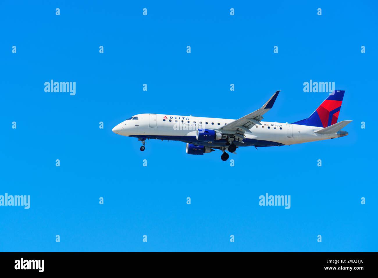 Los Angeles, California - April 9, 2024: Close-up view of a Delta Air ...