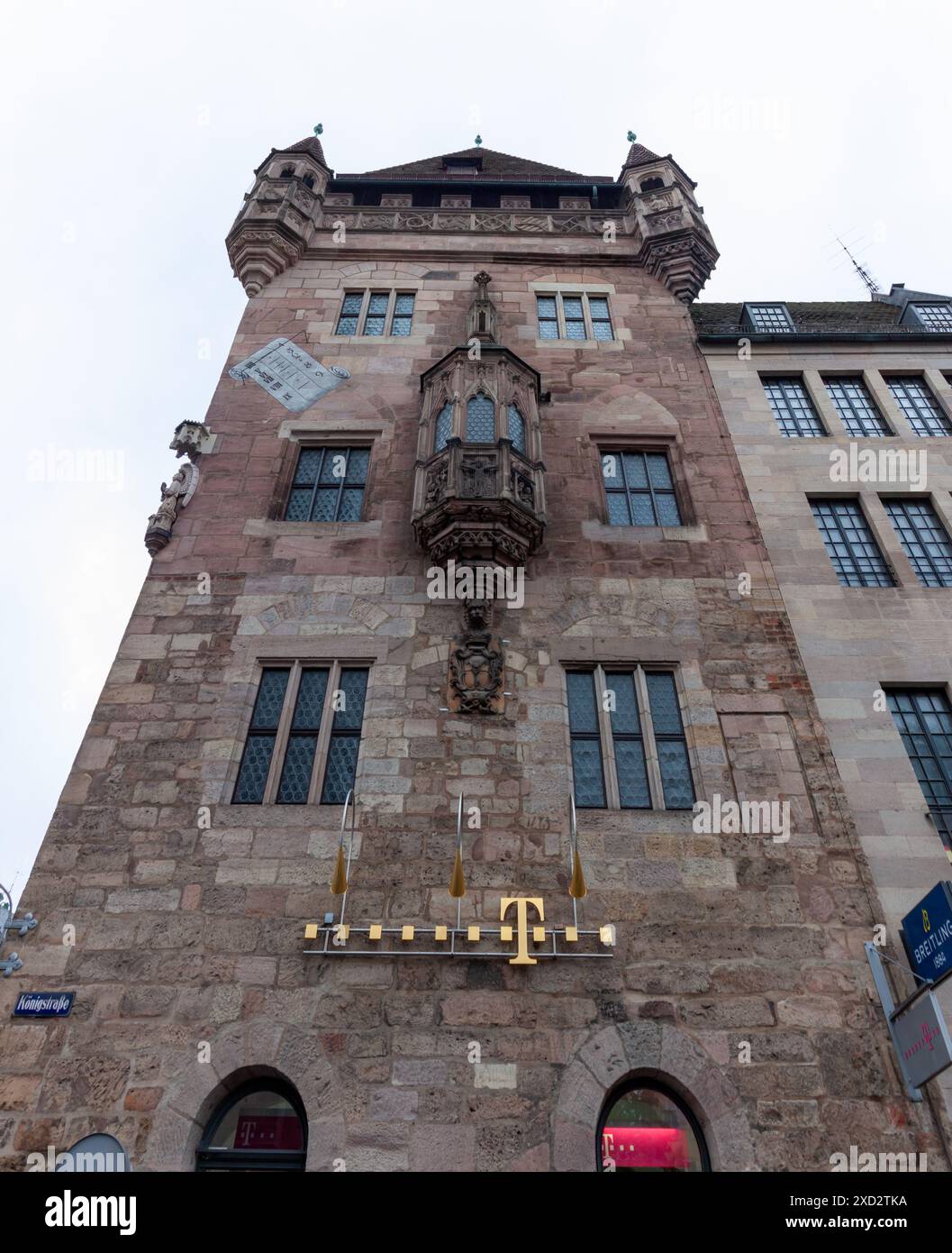 NUREMBERG, GERMANY - MAY 18, 2024: Nassauerhaus is the only surviving ...