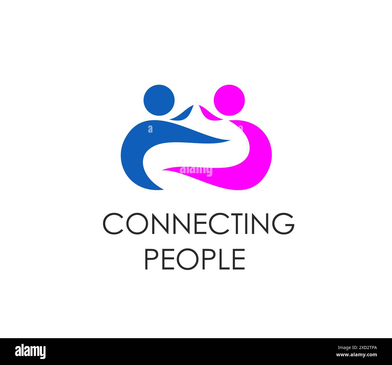 Community connect people together icon, teamwork or family union vector ...