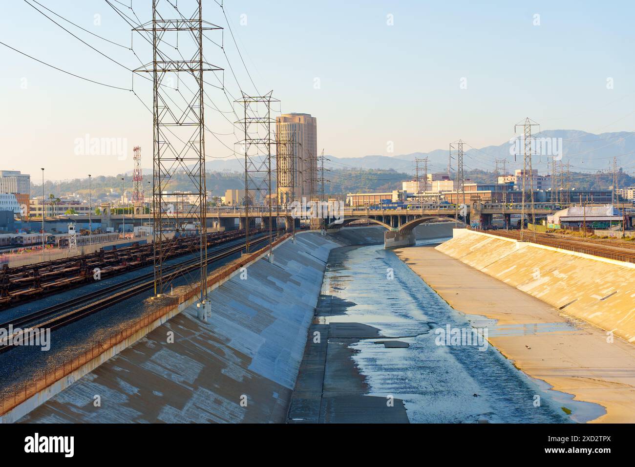 Los Angeles, California - April 12, 2024: Concrete infrastructure of ...