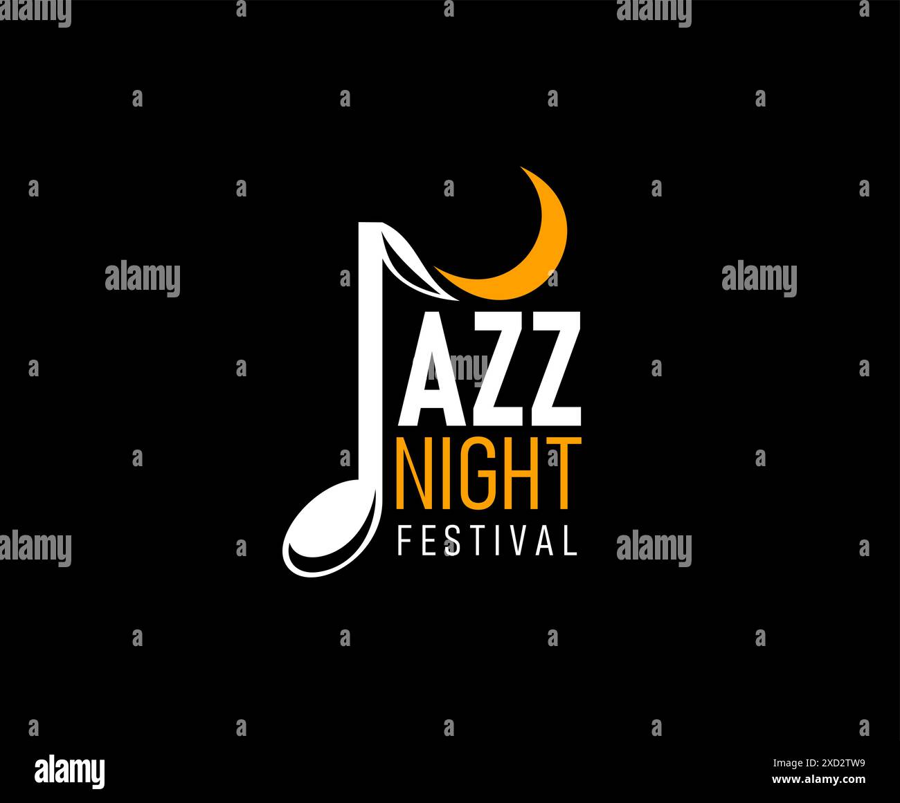 Jazz music icon, vector stylish emblem for jazz night festival ...