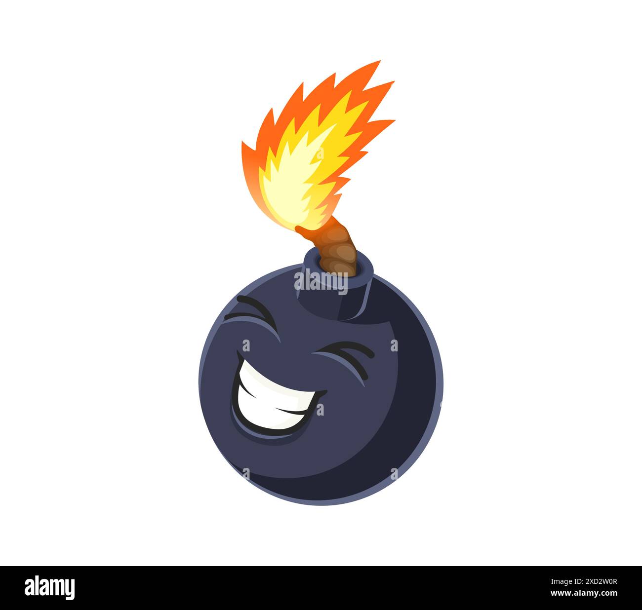 Cartoon bomb character. Isolated vector playful explosive weapon ...