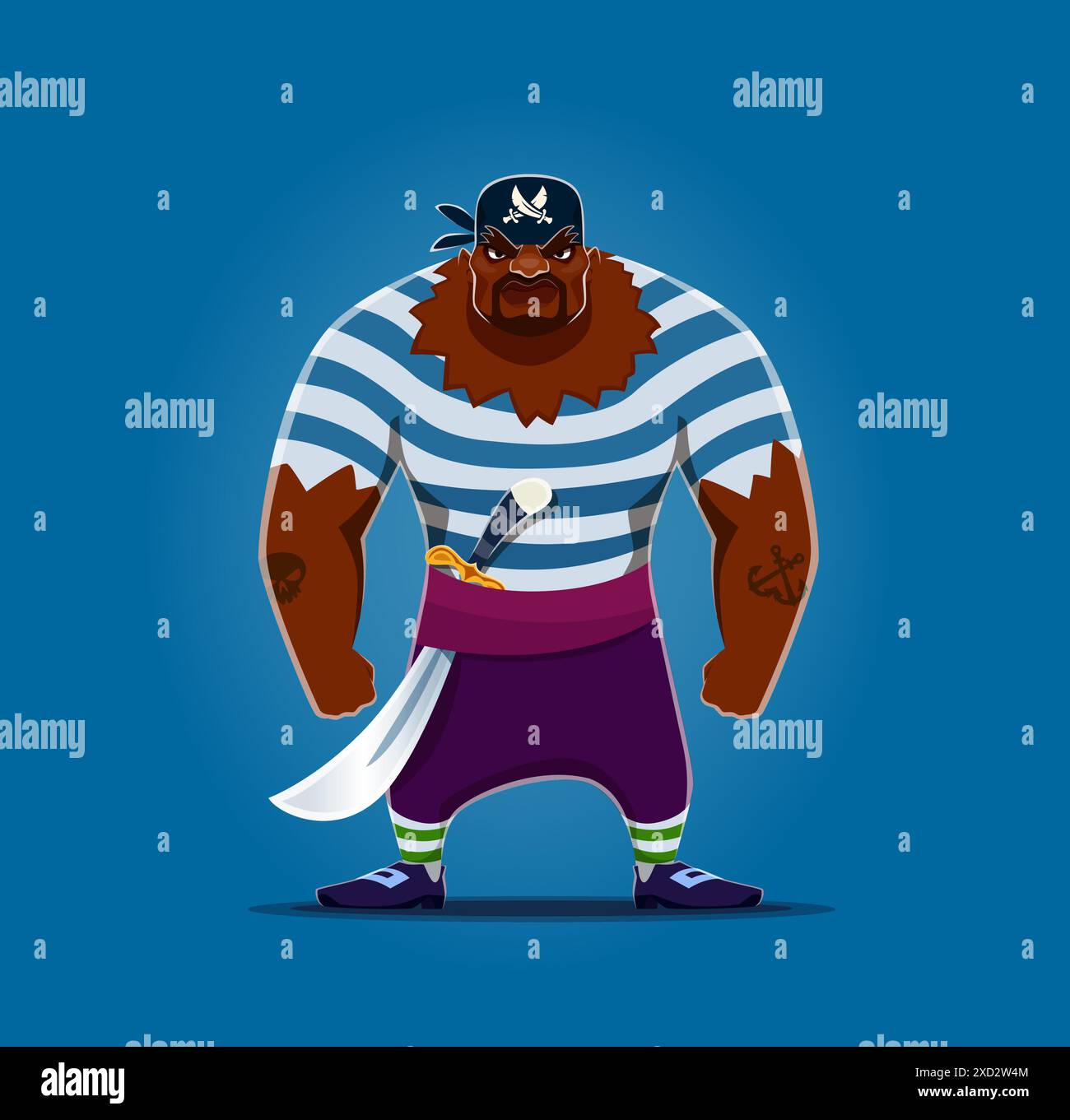 Muscular pirate Stock Vector Images - Alamy