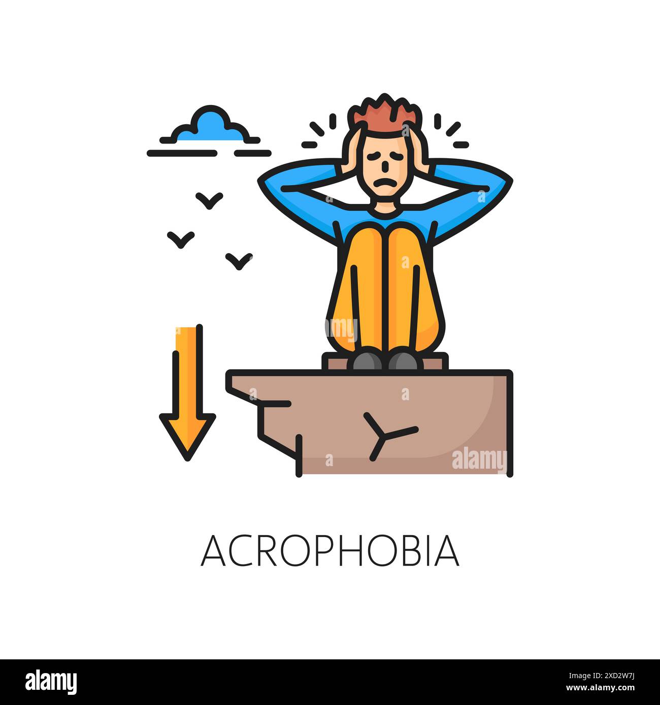 Edge of cliff person Cut Out Stock Images & Pictures - Alamy