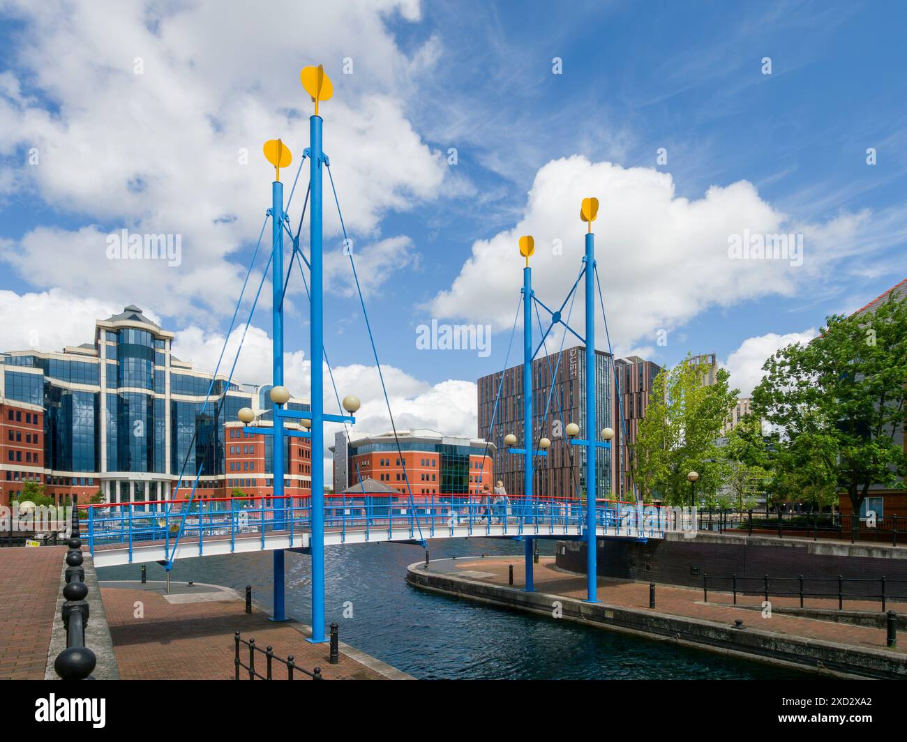 The footbridge over the Mariners Canal beside Erie Basin at Salford ...